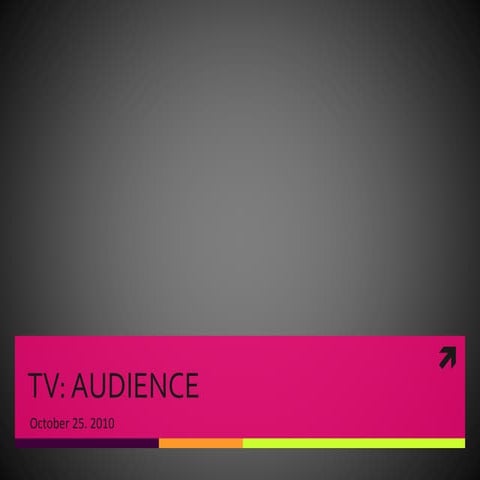 TV lecture: Audience | PPT