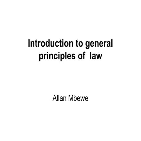 10.Introduction to Principles of law. This will help learnersto ...