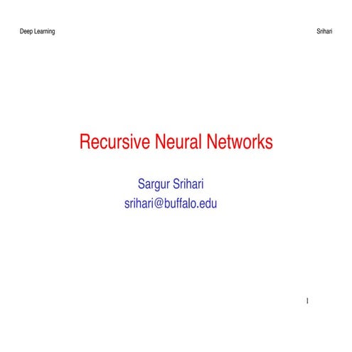 Understanding Recursive Neural Networks Pdf