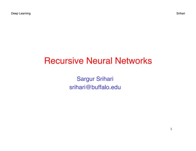 Understanding Recursive Neural Networks Pdf