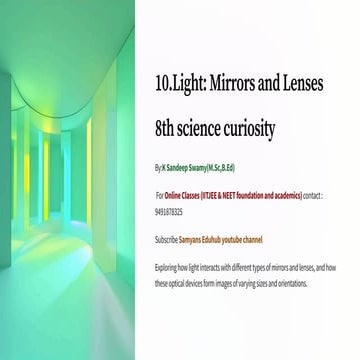 10.Light-Mirrors-and-Lenses.ppt/8th curiosity science /by k sandeep ...
