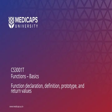 10. Function declaration and definition,Types of function,Usage. (1).pptx