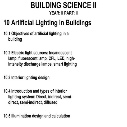 Electrical lighting design and calculations | PPTX