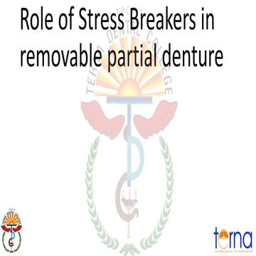 stress breakers in prosthodontics | PPTX