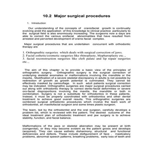 surgical proedures in orthodontics | DOC