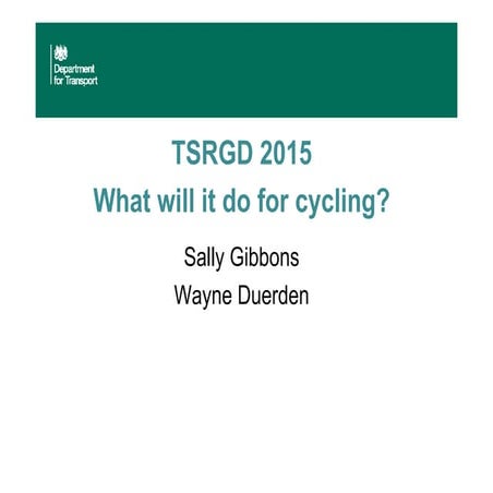 TSRGD Roadshow 10 30am sally gibbons | PPT