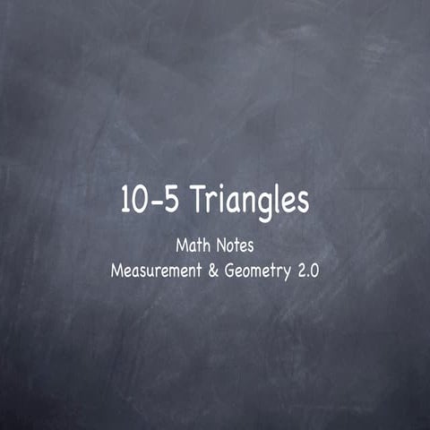 10-5 Triangles | KEY