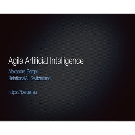 Agile Artificial Intelligence | PPT