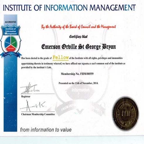 IIM Certificate - Professional Fellow | PDF