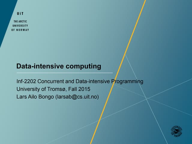 Data Intensive Computing Slide In Presentation Ppt