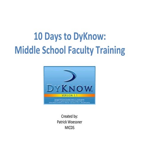 10 Days to DyKnow | PPT