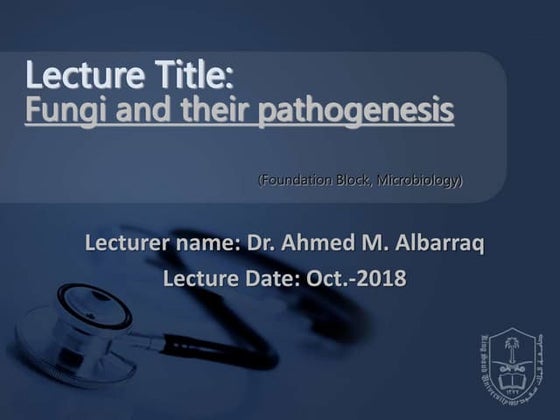 Mycology powerpoint presentation | PPTX