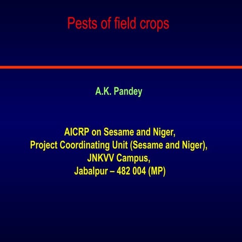 Insect Pests of Sesame( SYSTEMATIC POSITION,HOPST,LIFECYCLE ...
