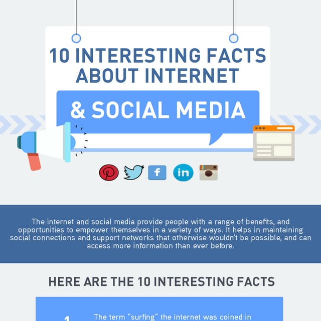 Infographic: 10 Interesting Facts About Internet And Social Media | PDF