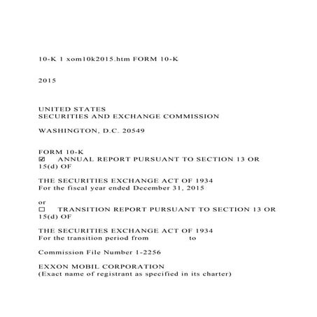 10-K 1 xom10k2015.htm FORM 10-K 2015 UNITED ST.docx