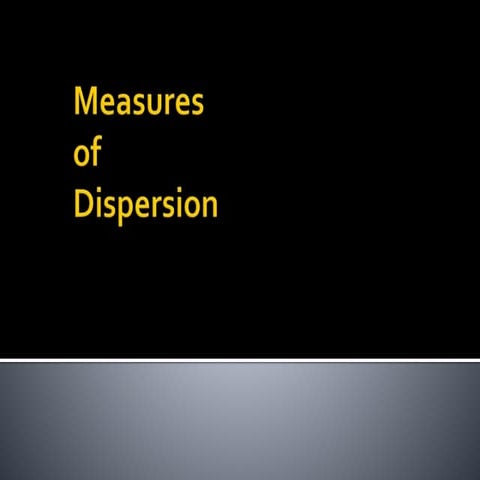 The Commonly Used Measures Of Absolute Dispersion Are 1 Range 2 Quartile Deviation 3 Mean