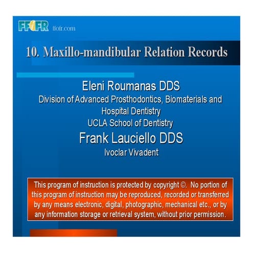 10.maxillomandibular relation records | PDF