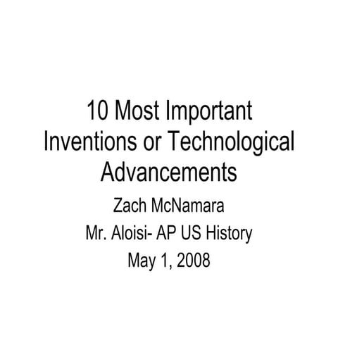 10 Most Important Inventions 2 | PPT