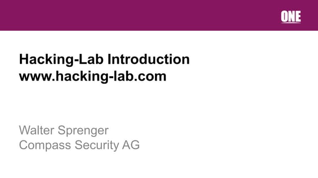 Infrastruktur And Security Sichere Web Applikationen Durch Hacking Lab Ppt