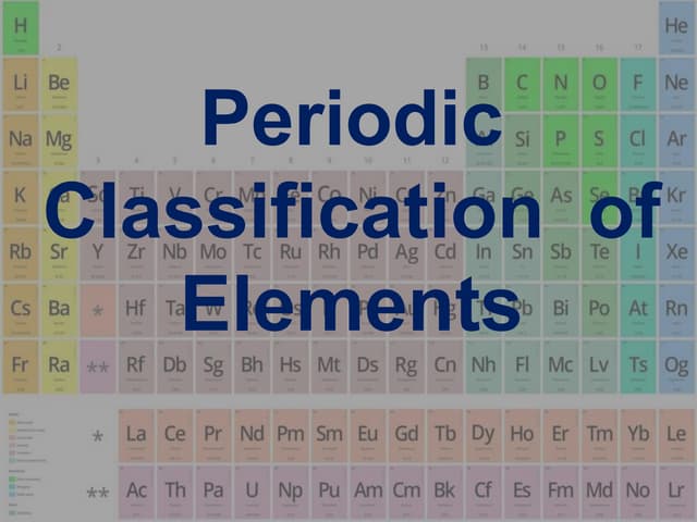lesson on the arrangement of periodic table | PPTX
