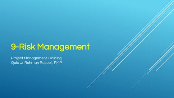 RMMM-Risk Management,Mitigation and Monitoring. | PPTX