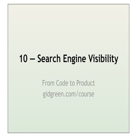 Search Engine Visibility | PDF