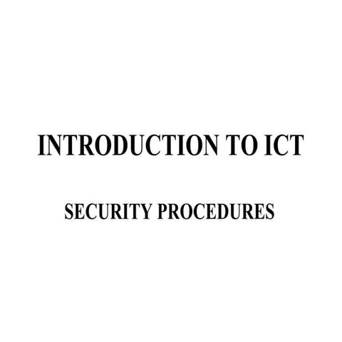 10. security procedures | PPT