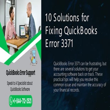 10-Solutions-for-Fixing-QuickBooks-Error-3371 | PDF | IT and Internet ...