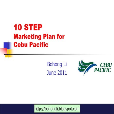 10 step marketing plan-cebu pacific | PPTX