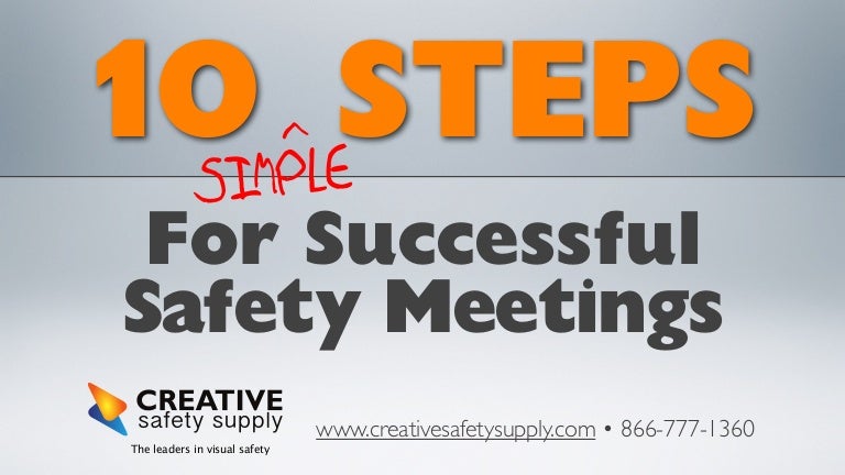 Safety Meeting Training Graphics