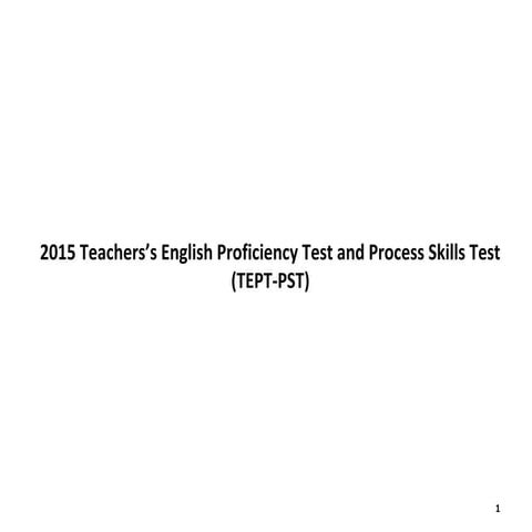 10 tept 2015 pcr ppt presentation davao - teacher’s english proficiency ...