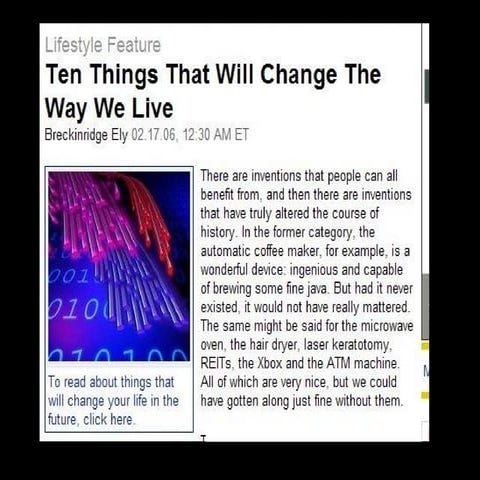 10 Things That Will Change The Way We Live | PPT