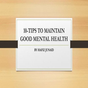 Mental health | PPT