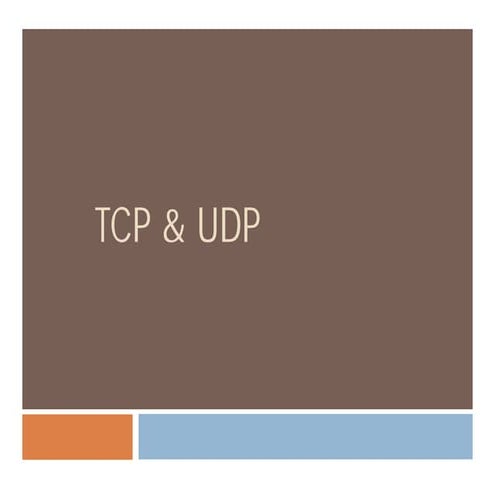 10 transport layer (tcp&udp) | PPT
