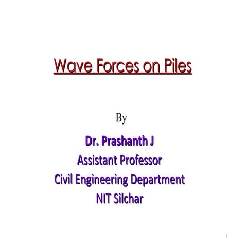 Comprehensive Analysis of Wave Forces on Vertical Coastal Walls | PPTX