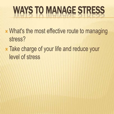 Top 10 tips to remove stress and relax | PPTX