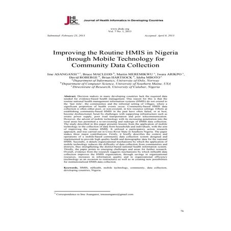 Transforming the Kenya Health Information System (KHIS) to an Early ...