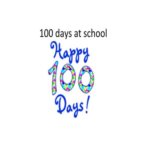 One Hundred days at school. | PPT