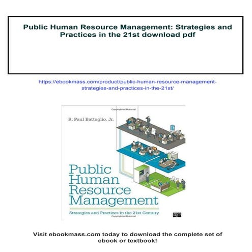 Public Human Resource Management: Strategies and Practices in the 21st | PDF