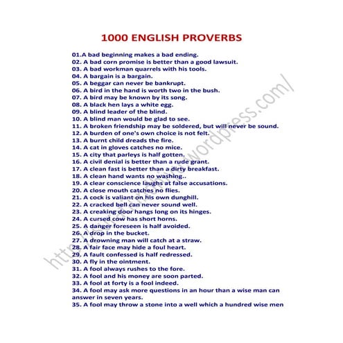 1000 english-proverbs | PDF