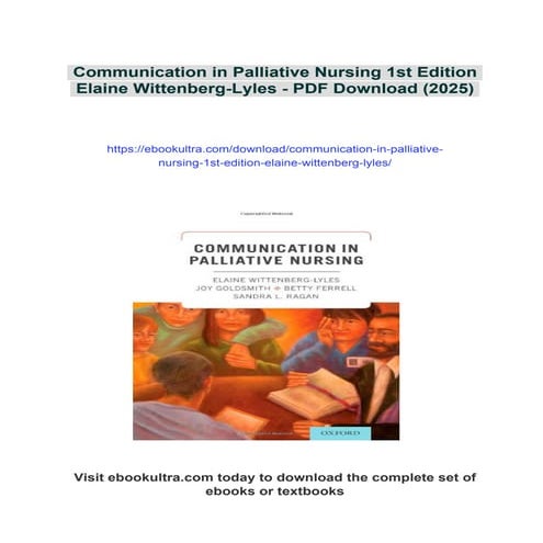 Communication in palliative care and Skill | PPTX