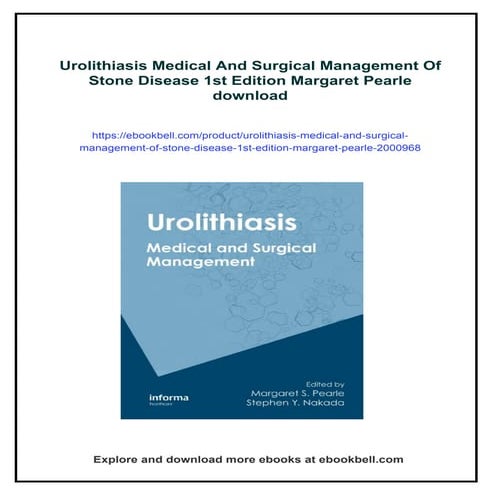 Urolithiasis Medical And Surgical Management Of Stone Disease 1st ...