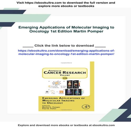 Emerging Applications of Molecular Imaging to Oncology 1st Edition ...