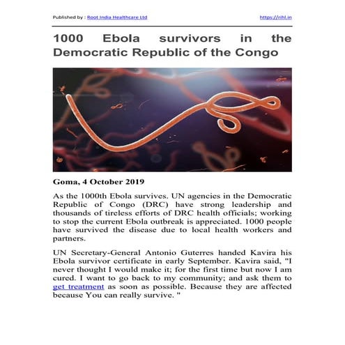1000 ebola survivors democratic republic of the congo | PDF