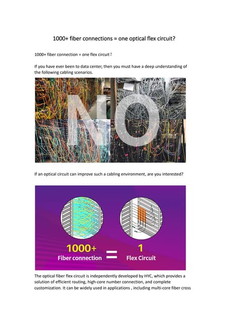 Optical Fiber Interconnection Solutions for Co-packaged Optics (CPO) | PDF