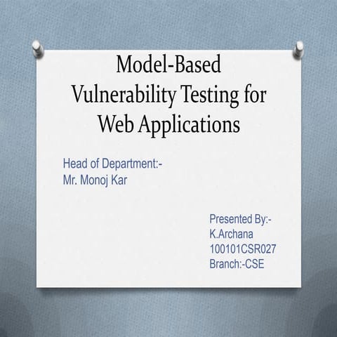 Model based vulnerability testing | PPTX