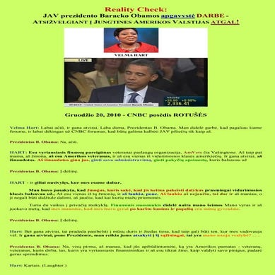 100112 obama reality check (update)-lithuanian | PDF