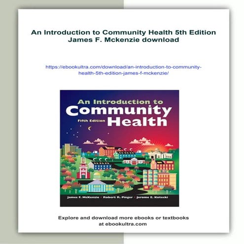 An Introduction to Community Health 5th Edition James F. Mckenzie | PDF