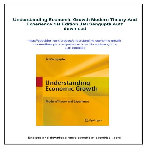 Understanding Economic Growth Modern Theory And Experience 1st Edition ...