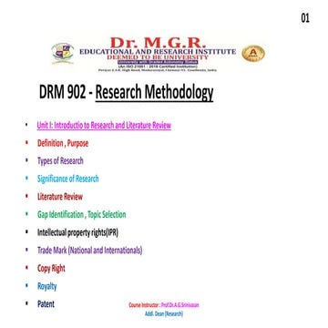 1001_RM_DR research methodology and findings conclusion. | PPSX